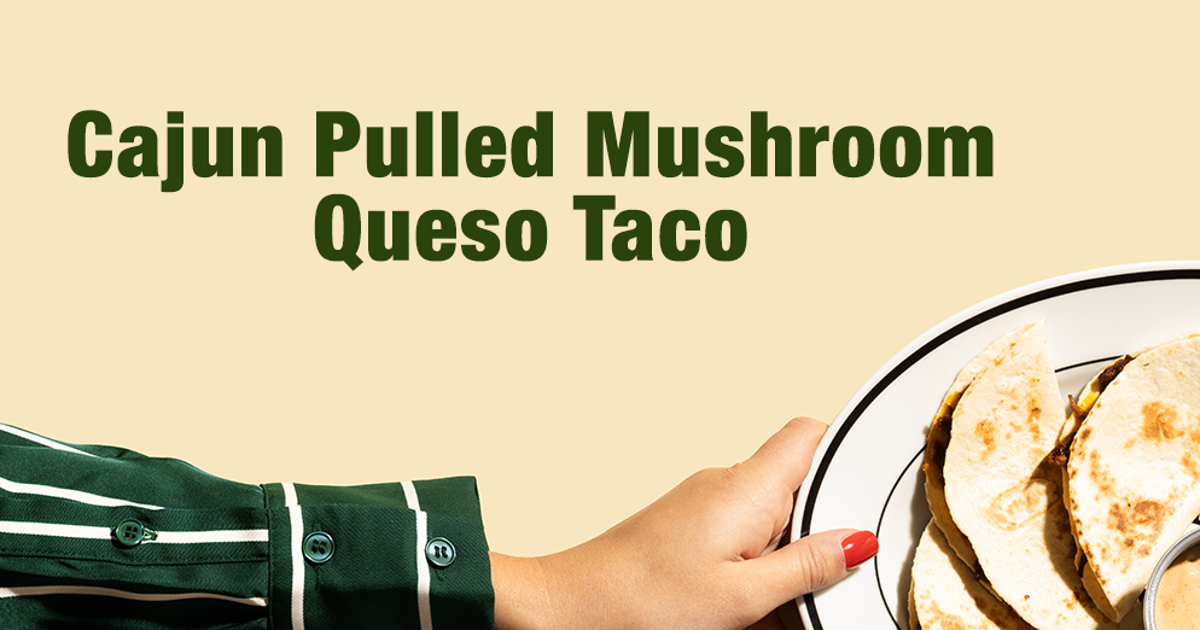 Recept: Cajun Pulled Mushroom Queso Taco | LA Streetfood | L.A. Foods BV